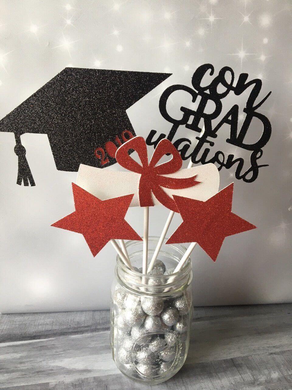 30 DIY Graduation Centerpieces That Are Easy, Cute, and Cheap