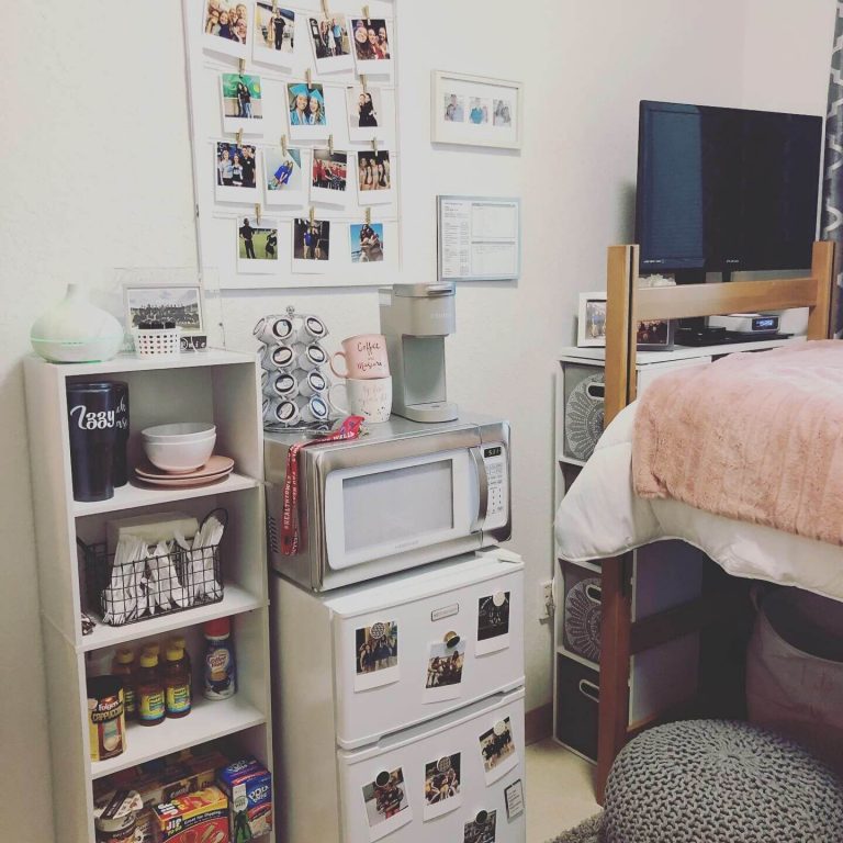 13 Genius Dorm Kitchen Ideas with Mini Fridge and Microwave