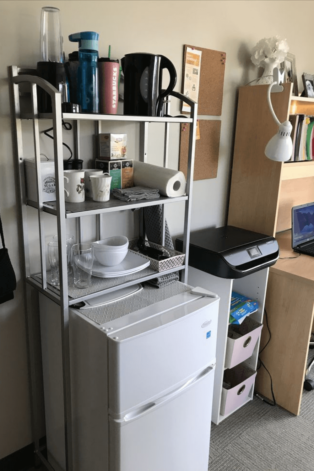 13 Genius Dorm Kitchen Ideas with Mini Fridge and Microwave