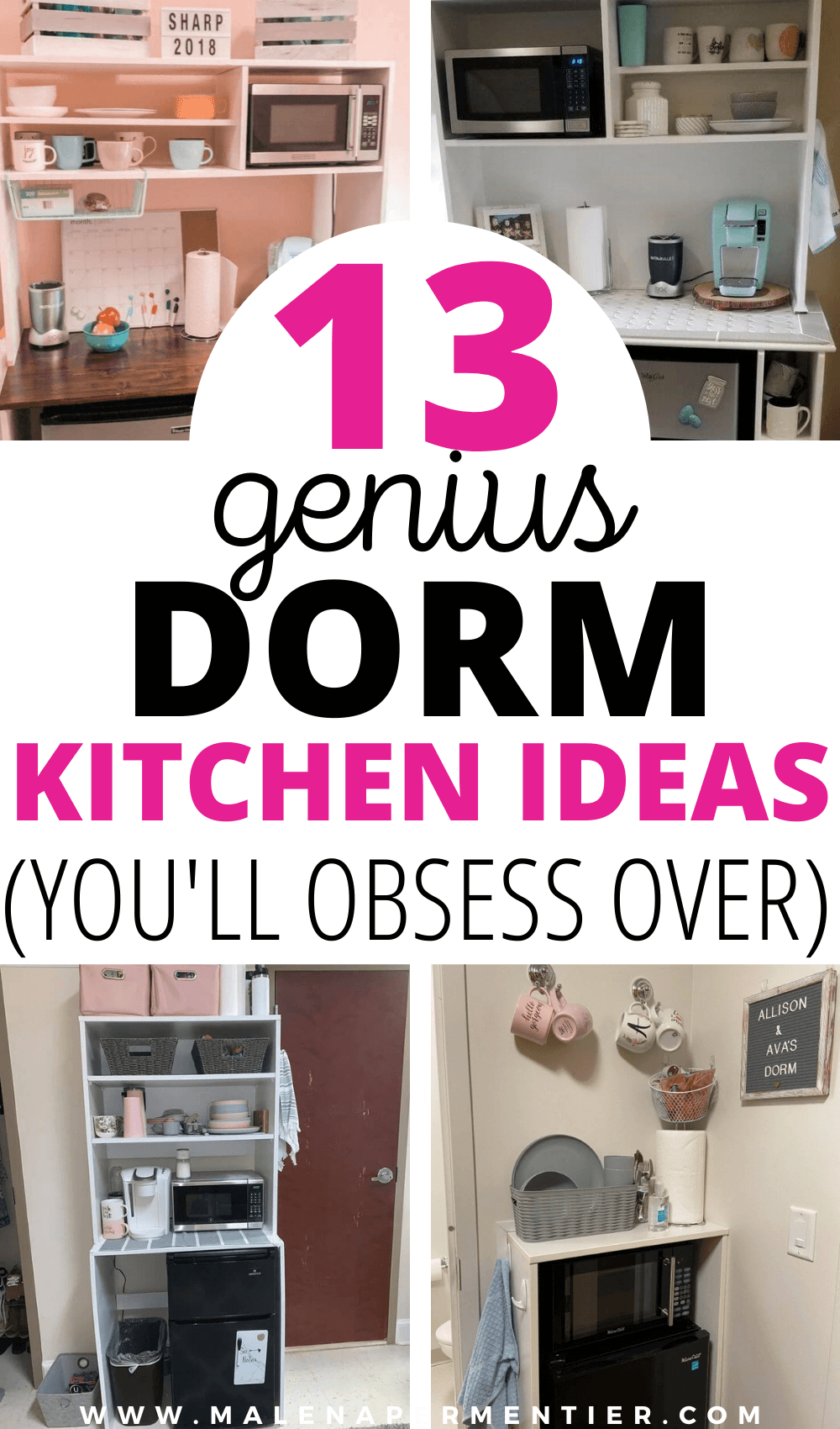 13 Genius Dorm Kitchen Ideas with Mini Fridge and Microwave