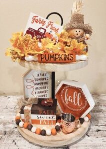 26 Charming Fall Tiered Tray Decor Ideas to Recreate Right Now