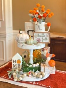 26 Charming Fall Tiered Tray Decor Ideas to Recreate Right Now