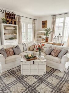 27 Charming Farmhouse Living Room Ideas