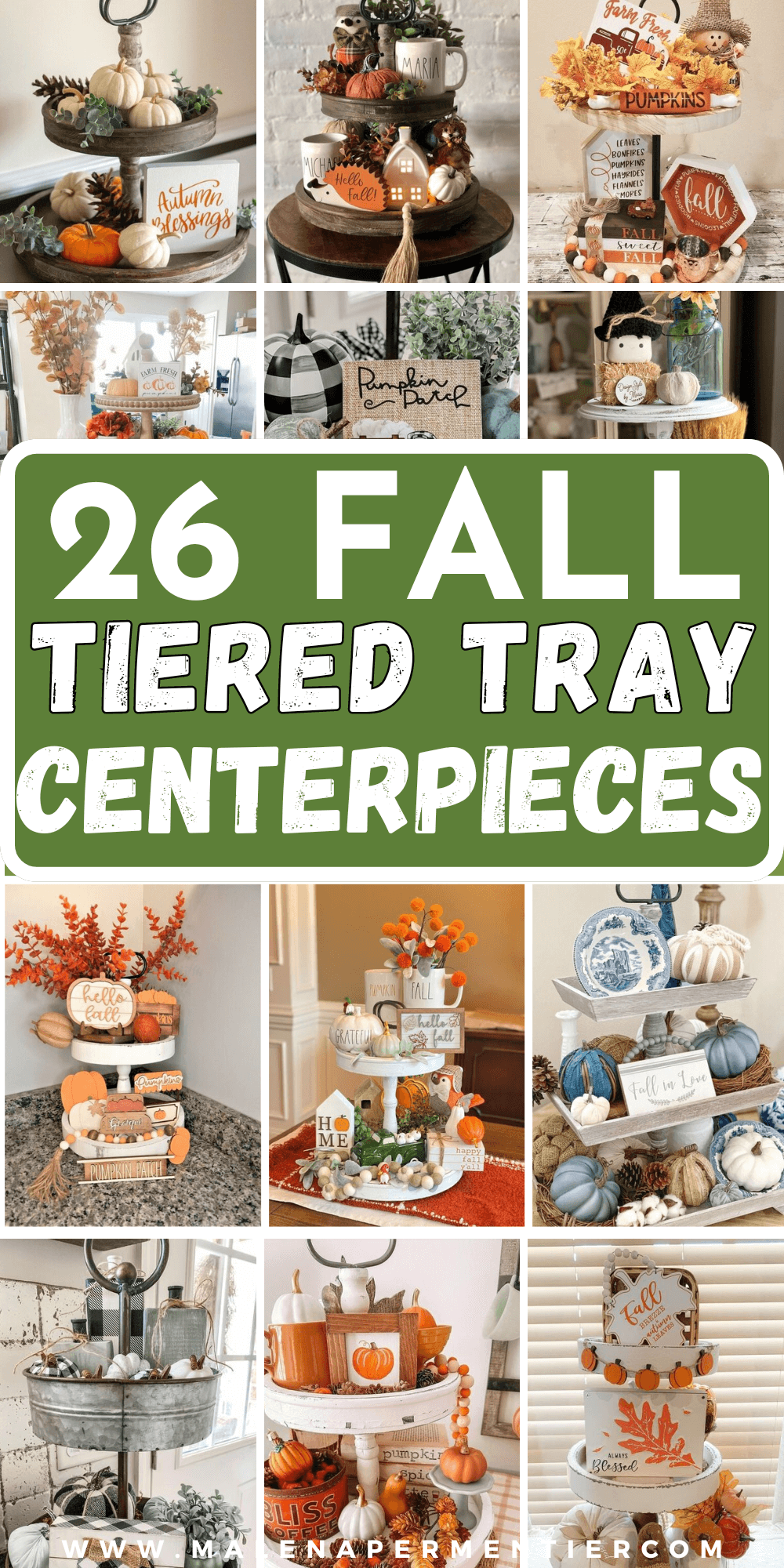 26 Charming Fall Tiered Tray Decor Ideas to Recreate Right Now