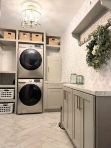 28 Functional Stacked Washer And Dryer Laundry Room Ideas