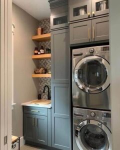 28 Functional Stacked Washer And Dryer Laundry Room Ideas