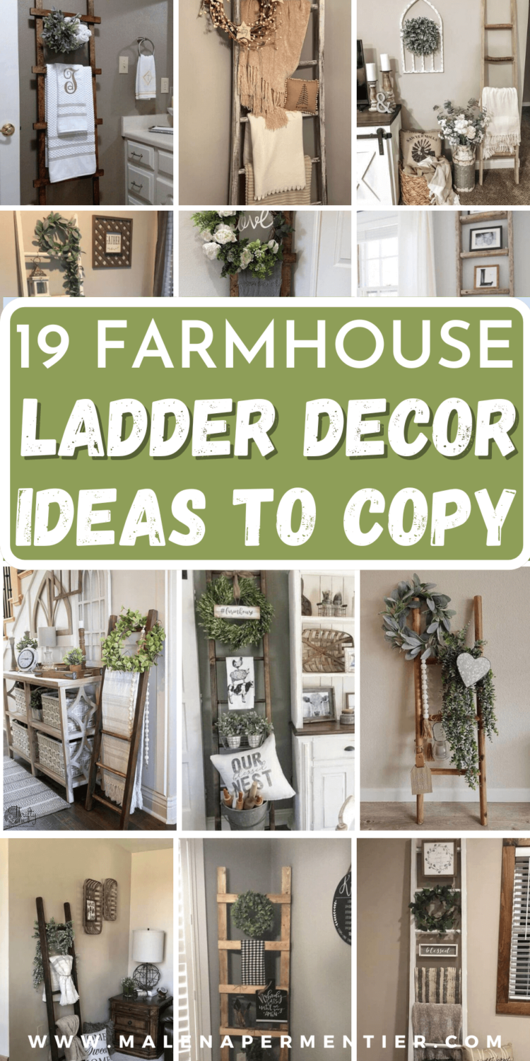 19 Farmhouse Ladder Decor Ideas You’ll Want to Copy